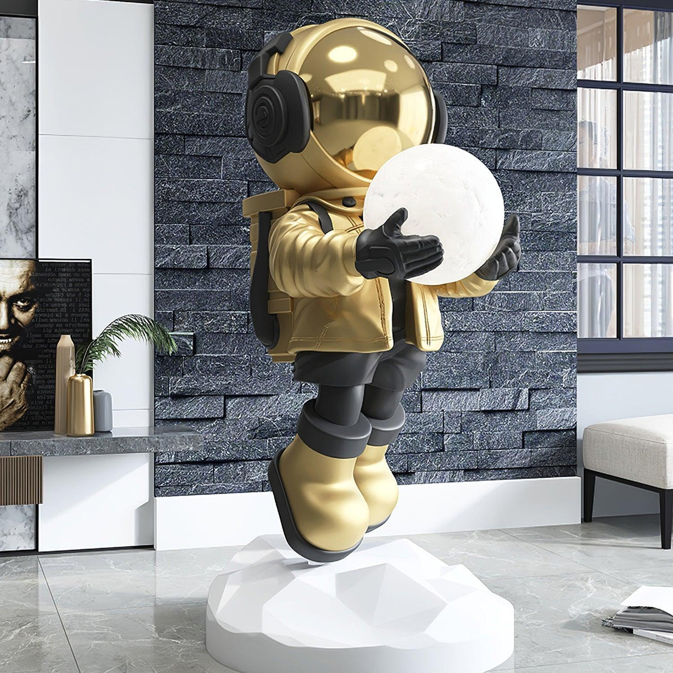 LUUGAA Fantasy Astronaut Floor Lamp Unique decoration with star theme ...