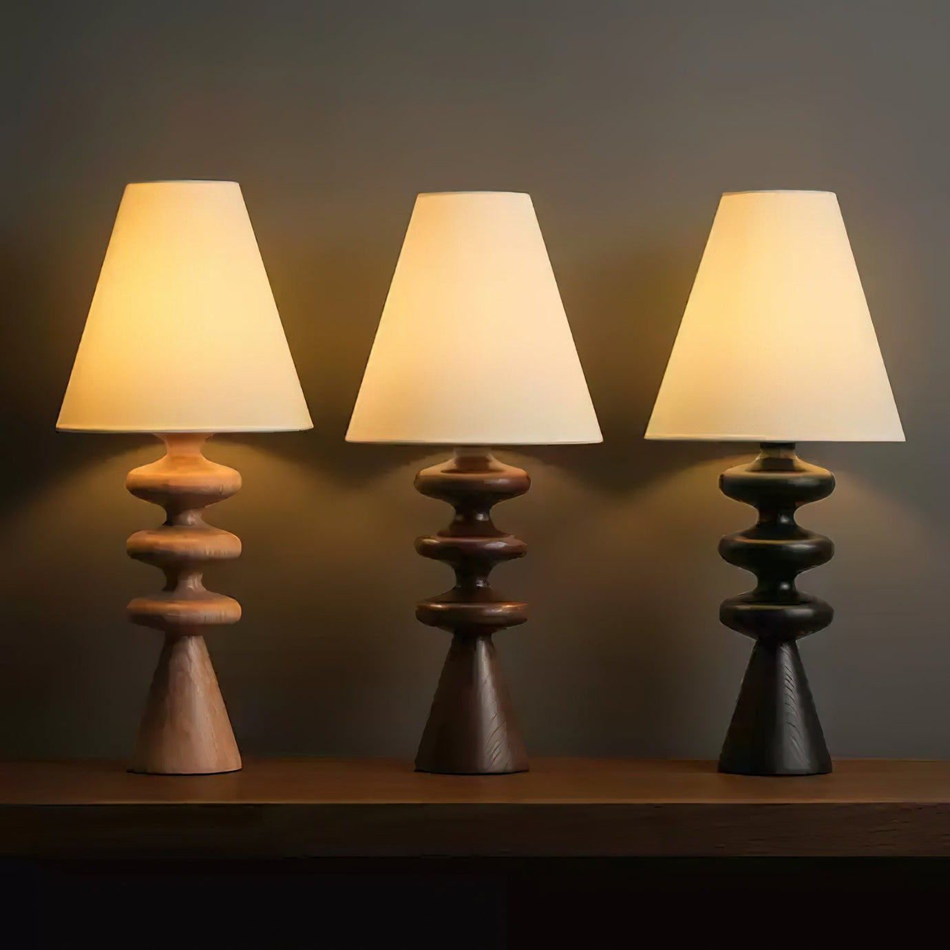 LUUGAA Ripple Wood natural dynamic water ripple table lamp, unique ...
