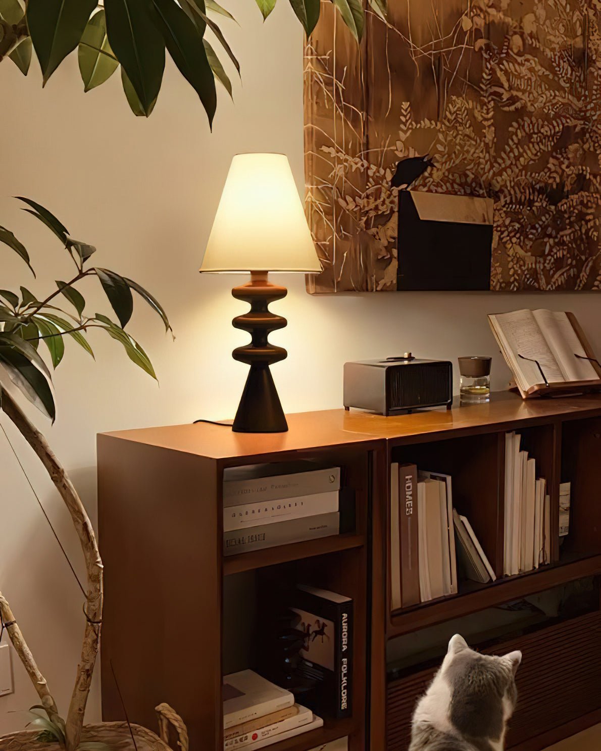 LUUGAA Ripple Wood natural dynamic water ripple table lamp, unique ...