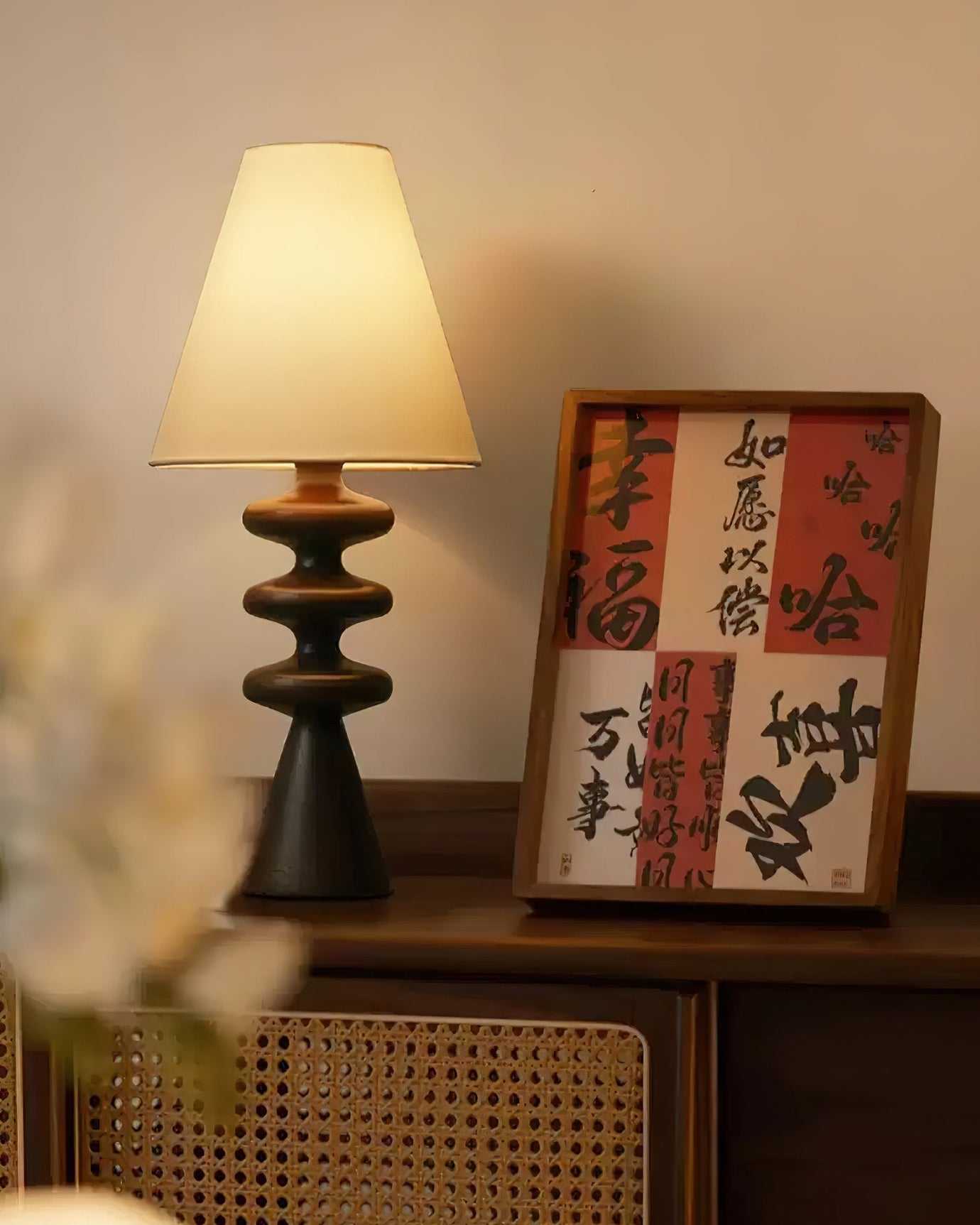 LUUGAA Ripple Wood natural dynamic water ripple table lamp, unique ...